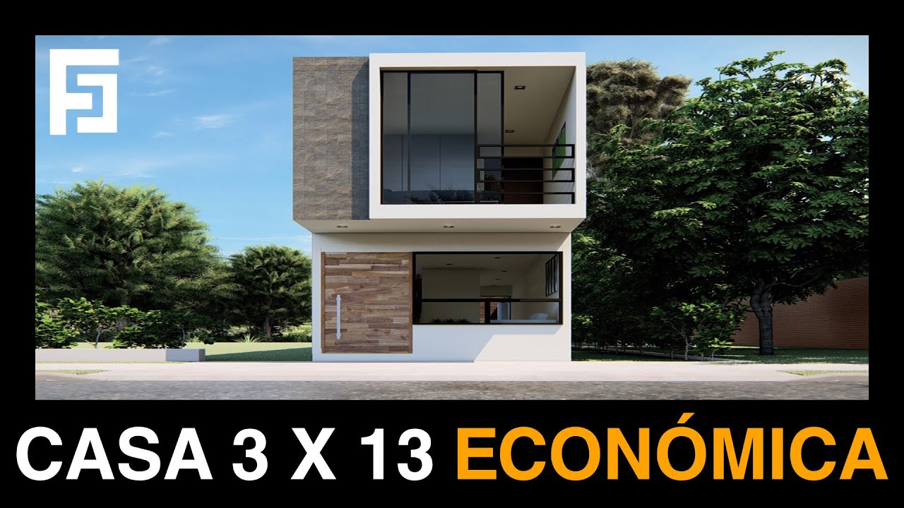 Plano de casa de 3 x 13  / house plan 3 x 13 mts / Rumah 3x13