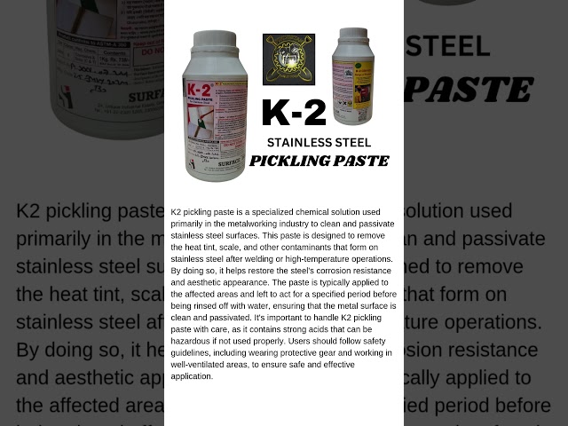 Pickling Paste - K2 Paste Pickling Paste Gel Ss Cleaner Trader ...