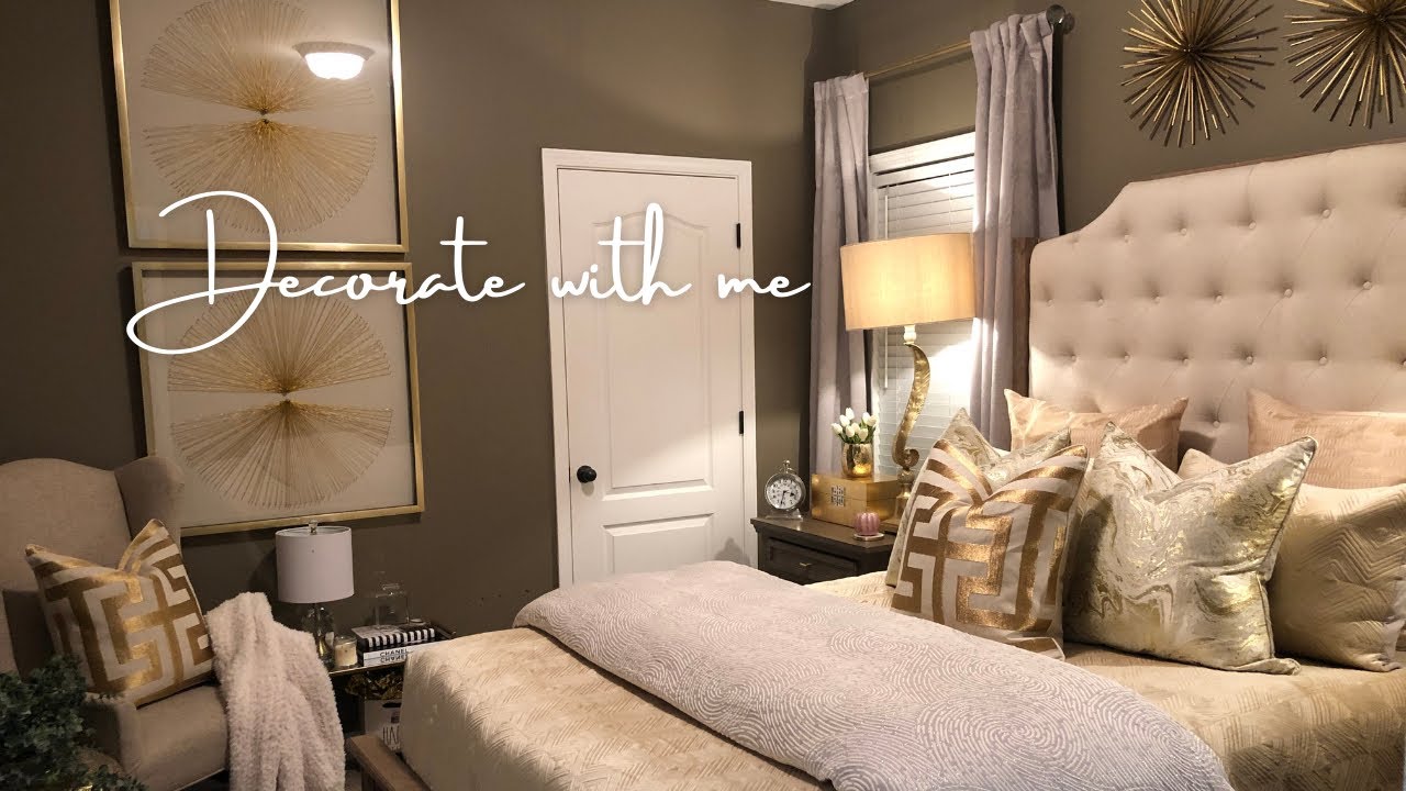 SMALL GLAM BEdROOM DECORATING IDEAS | DECORATE WITH ME