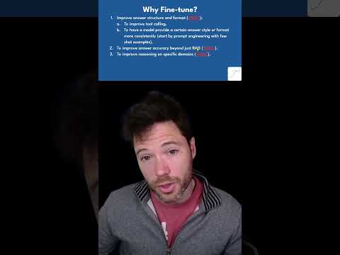 Why fine tune