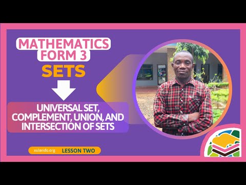 Sets (Lesson 2) | F3 Mathematics | Universal set, complement, union, and intersection of sets