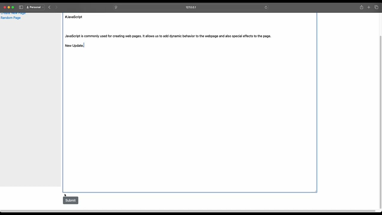 CS50 Wiki Encyclopedia Project | Complete Demonstration