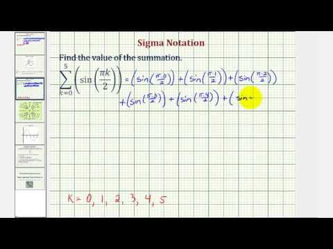 Ex: Sigma Notation – Summation Involving Sine | Math Help from ...