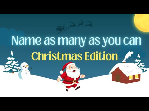 Christmas Vocabulary Speaking Game. Name as Many as You Can | English Task