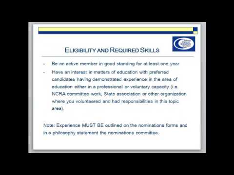 NCRA Board Director for Education - Introduction