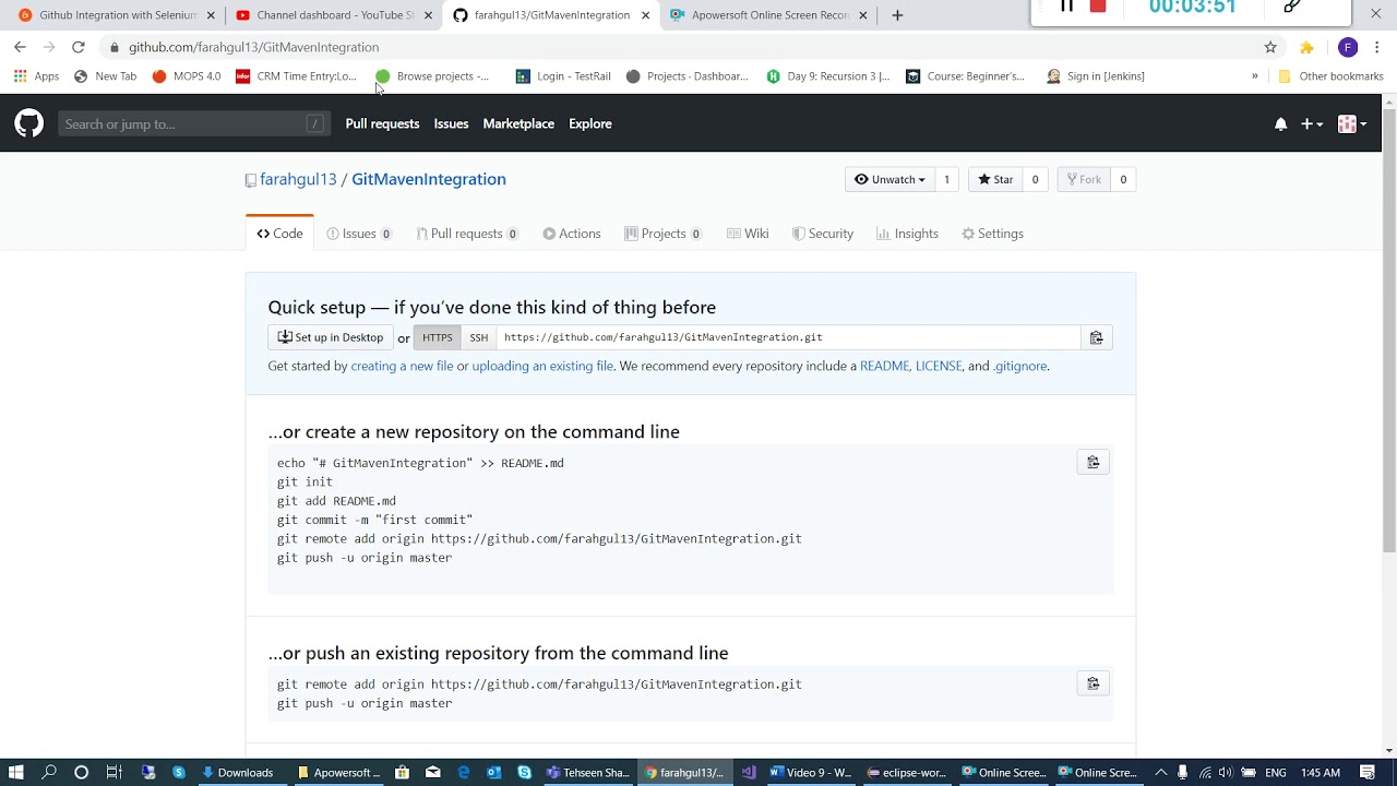#9- SeleniumWebDriver- Github Integration with Maven Project