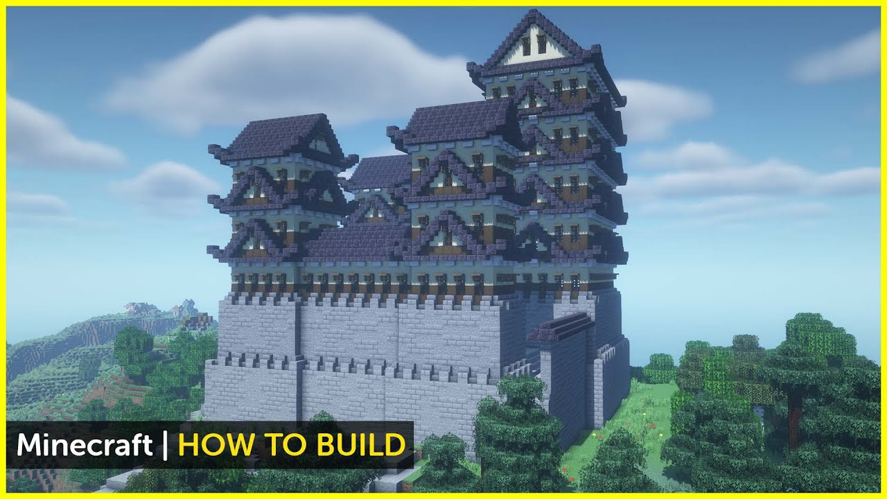 Minecraft How to Build a Japanese Castle (Tutorial) - Minecraft Builders