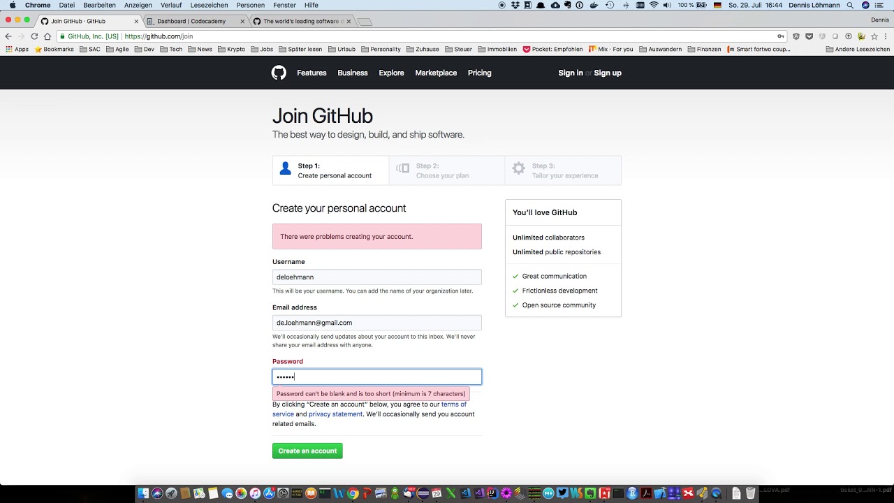 Register GitHub