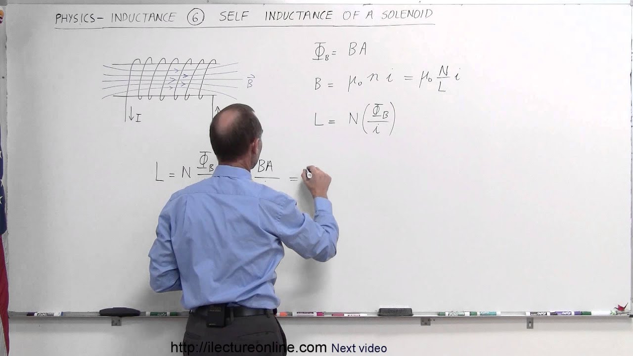 Physics 47  Inductance (6 of 20) Self Inductance of a Solenoid