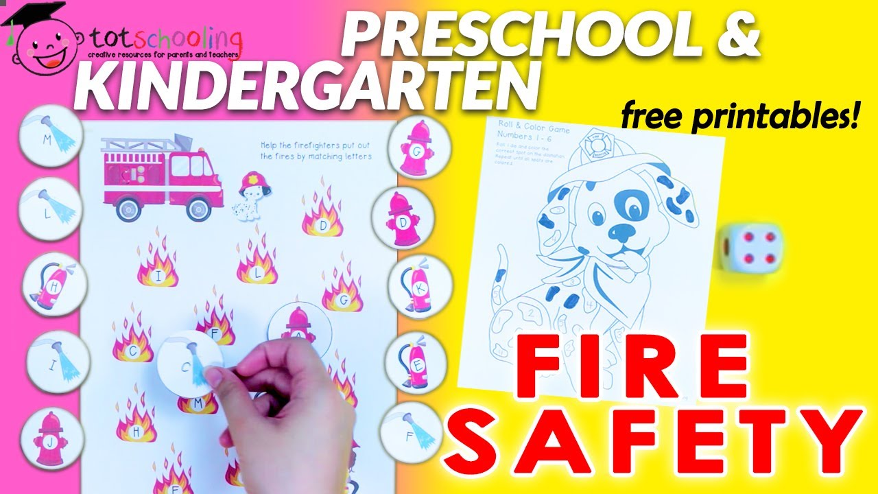 FIRE SAFETY THEME FREE PRINTABLES by TOTSCHOOLING