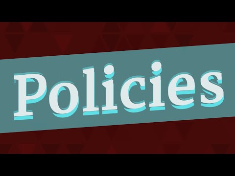 POLICIES pronunciation • How to pronounce POLICIES