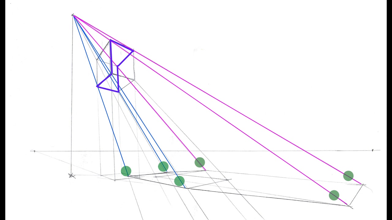 How to Create a Floating Cast Shadow in 2 Point Perspective