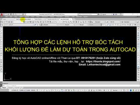 HƯỚNG DẪN NHÓM LỆNH ĐỂ BÓC TÁCH KHỐI LƯỢNG DỰ TOÁN TRONG AUTOCAD