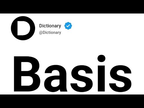 Basis Meaning In English
