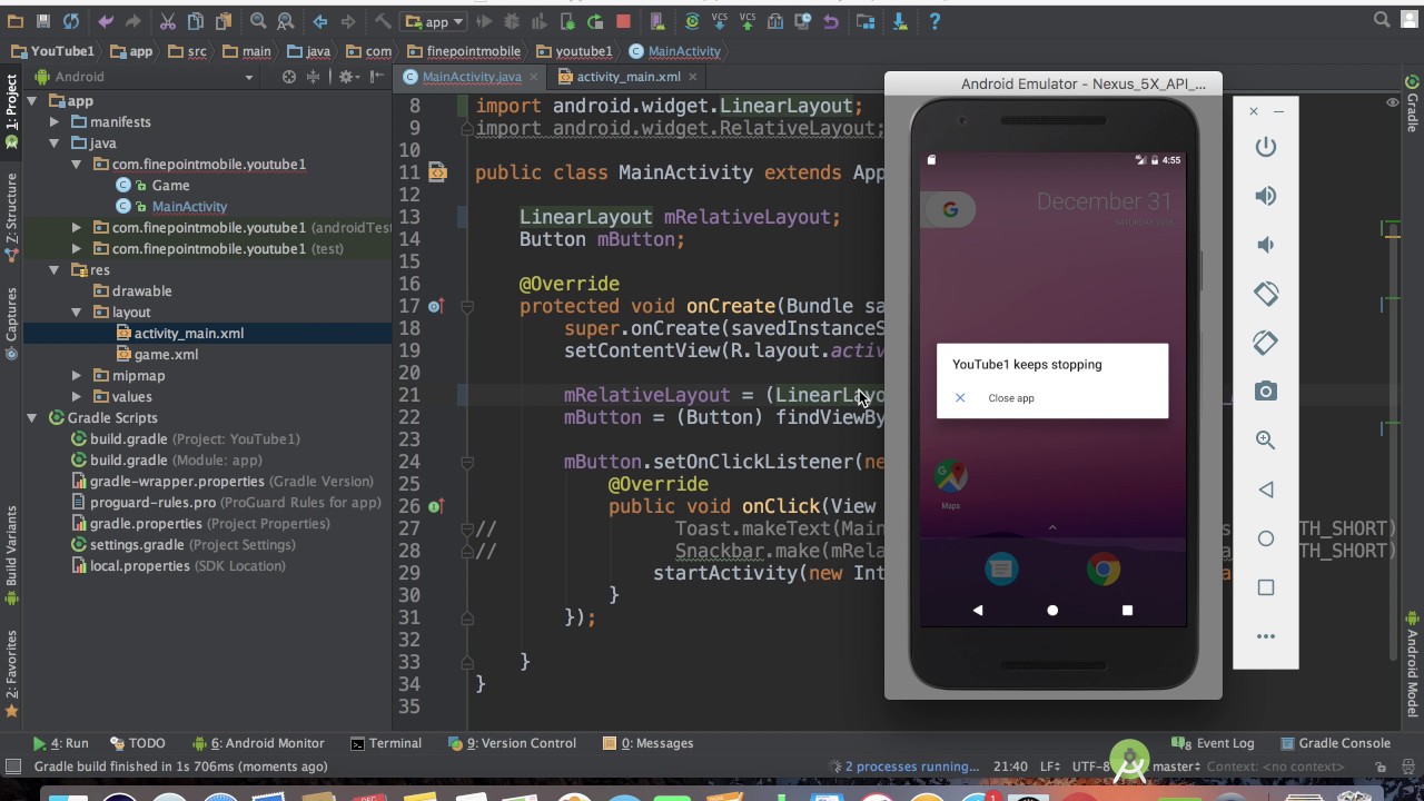Android Tutorial Part 7 of 100: LinearLayout