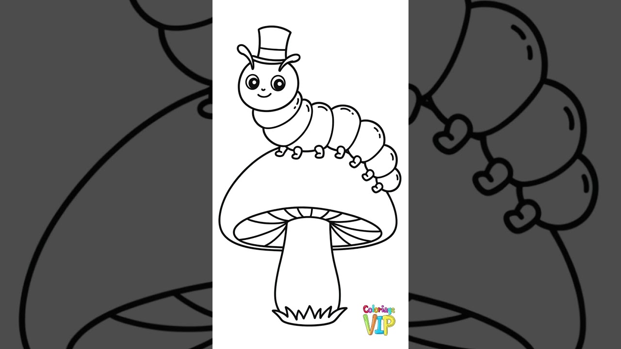 Top 5 Coloriage Chenille Mignonnes sur Coloriagevip.com #coloriagevip #art #chenille #drawing