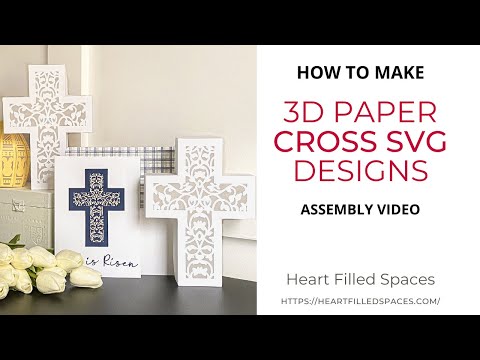 3D Cross SVG Designs (3D Cross Box & Layered Cross Mandala Card): Assembly Video