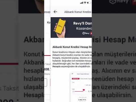 37-Revy Emlakçılara Özel Akbank Konut Kredisi Hesaplama