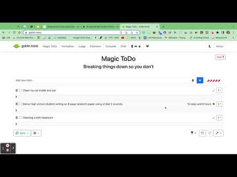 Teacher Tech Tip - Magic ToDo - Goblin Tools