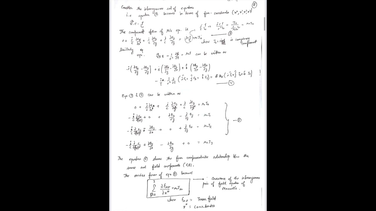 Covariant formulation of maxwell equations in electrodynamics |M.Sc 2nd sem  #electrodynamics #notes