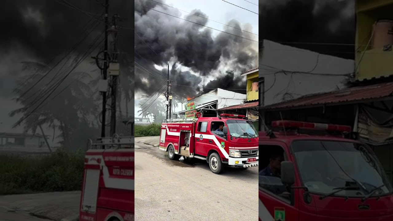 kebakaran didaerah jombang kota cilegon melalap sebuah warung #kebakaranterkini 