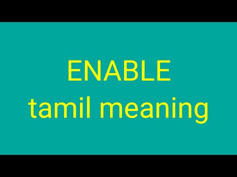 ENABLE tamil meaning/sasikumar