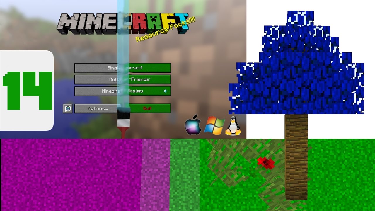 Minecraft - Custom Grass & Leaf Colors! (Resource Pack Tutorial)