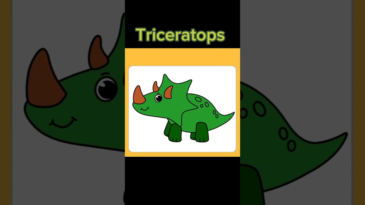 triceratops colouring drawing #shorts  #triceratops #dinosaur #animals