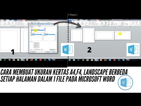 CARA MEMBUAT UKURAN KERTAS A4, F4, LANDSCAPE BERBEDA DALAM 1 FILE PADA MICROSOFT WORD 2010