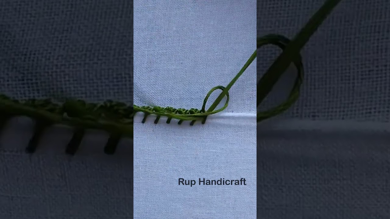 ❤️‍🔥 Super cute border embroidery design! shorts trending cute viral embroidery art tutorial