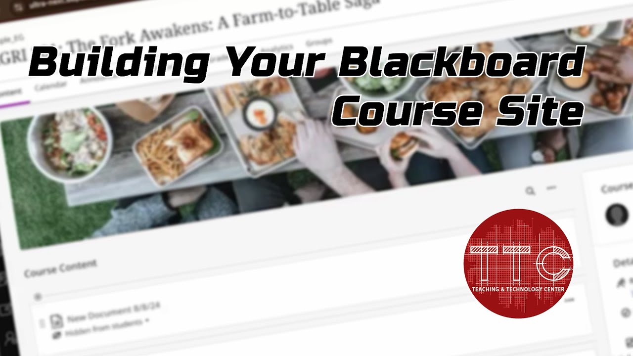 Building Your Blackboard Ultra Course Site