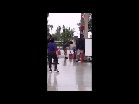 Final gas lines in Polk County, Florida, as Hurricane Milton approaches