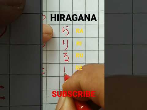 HIRAGANA RA RI RU RE RO