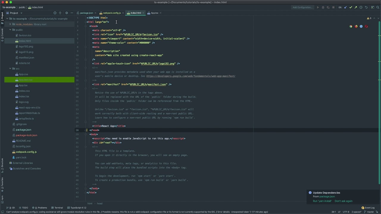How to setup Webpack, TypeScript and React