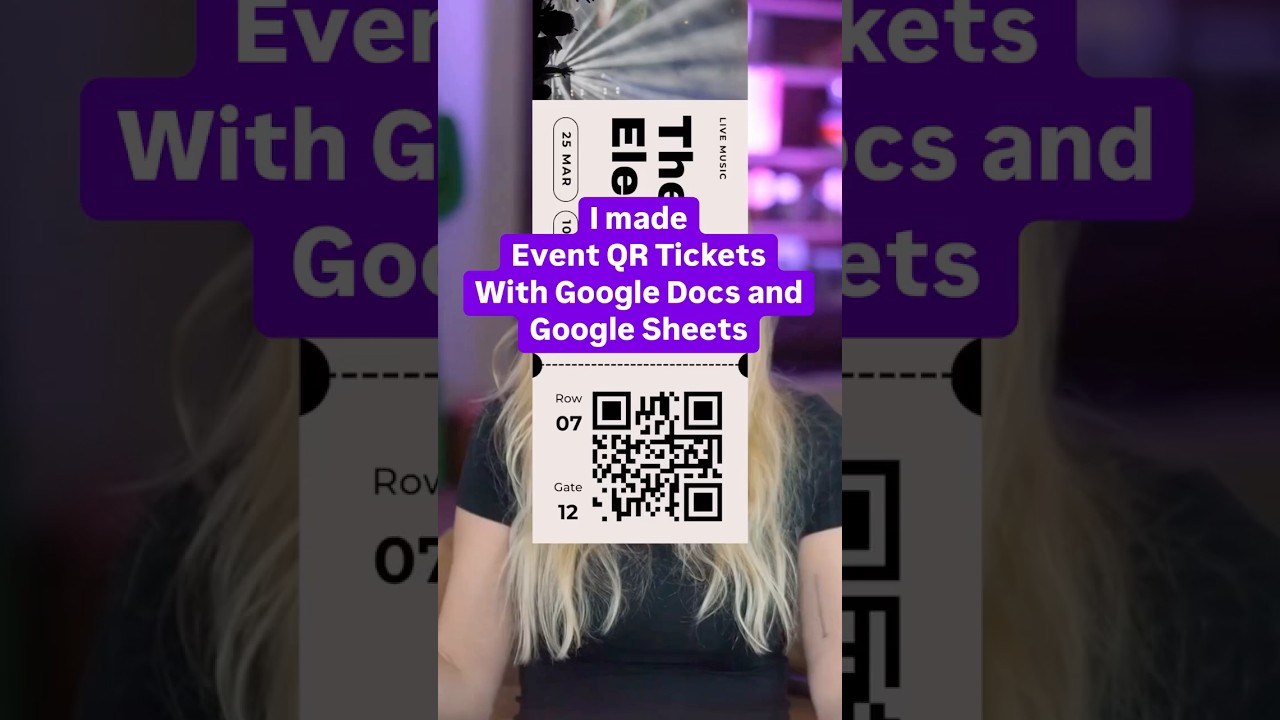 I made Event QR Tickets with Google Docs and Google Sheets