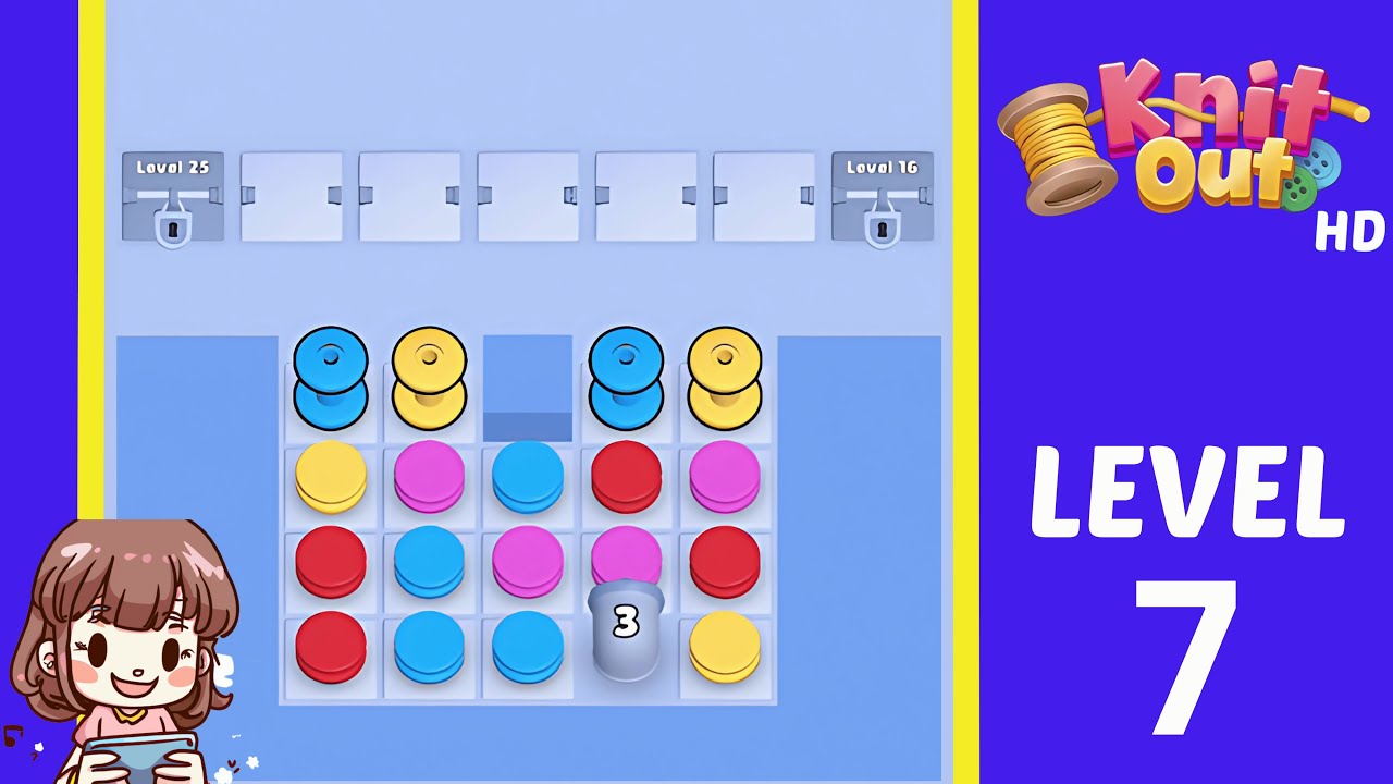 Knit Out Level 355 - Walkthrough & Solution & Game