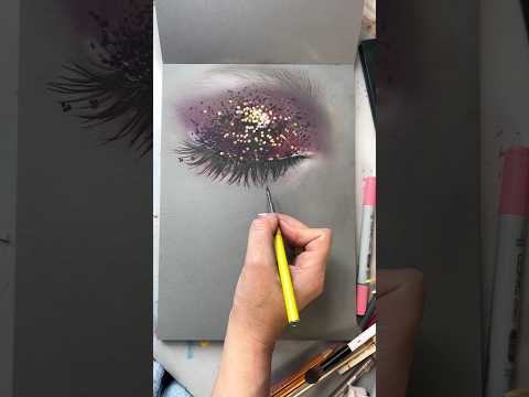 Makeup Design Easy: Drawing Glitters and Shimmers #makeupdesigner