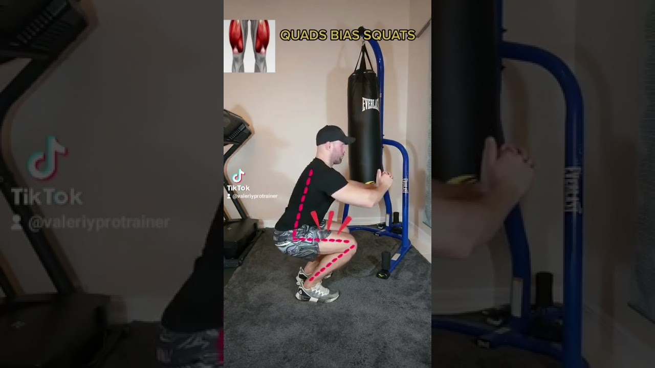 DIFFERENCE BETWEEN SQUATS FOR: QUADS vs GLUTES #shorts