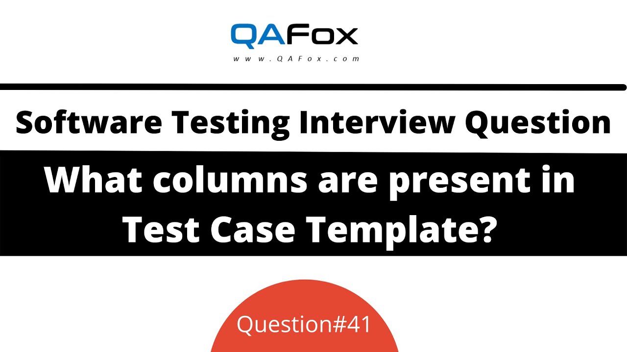 What columns are present in Test Case Template?  (Software Testing Interview Question #41)