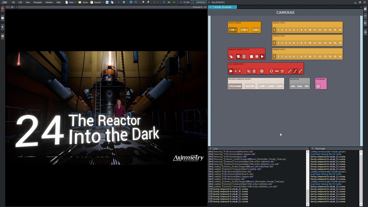 Dynamic 3D Text with UE | Aximmetry DE