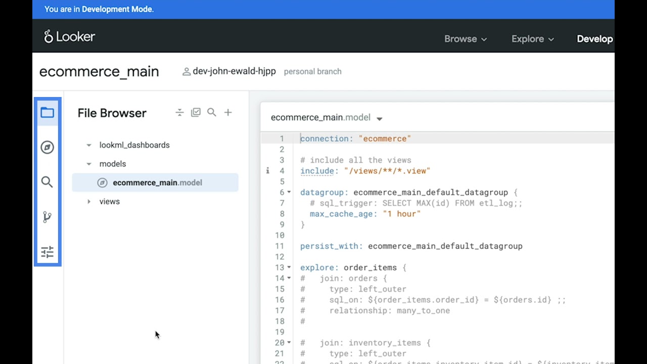 Look & Learn - The LookML editor: part 1