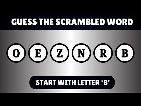 Guess the Scrambled Word - B Letter Word | Puzzle World Sunita