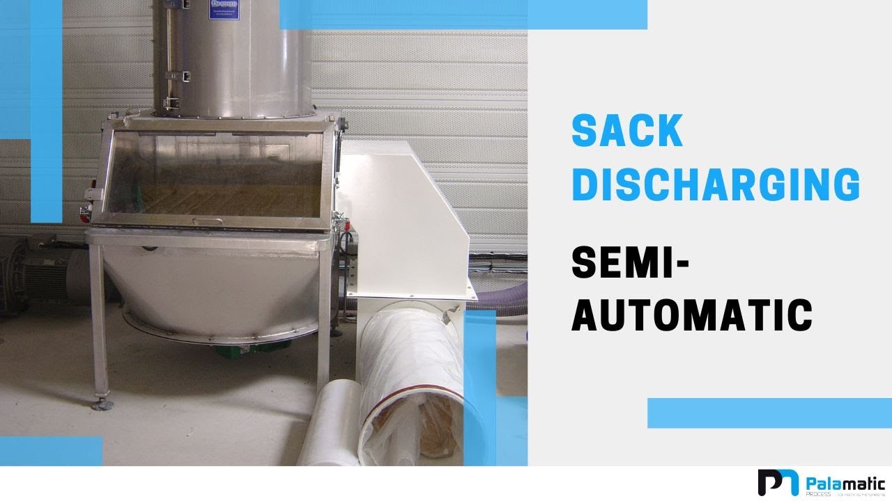 Ergotip® semi-automated sack tip tray for unloading bulk solids  | Palamatic Process Inc.