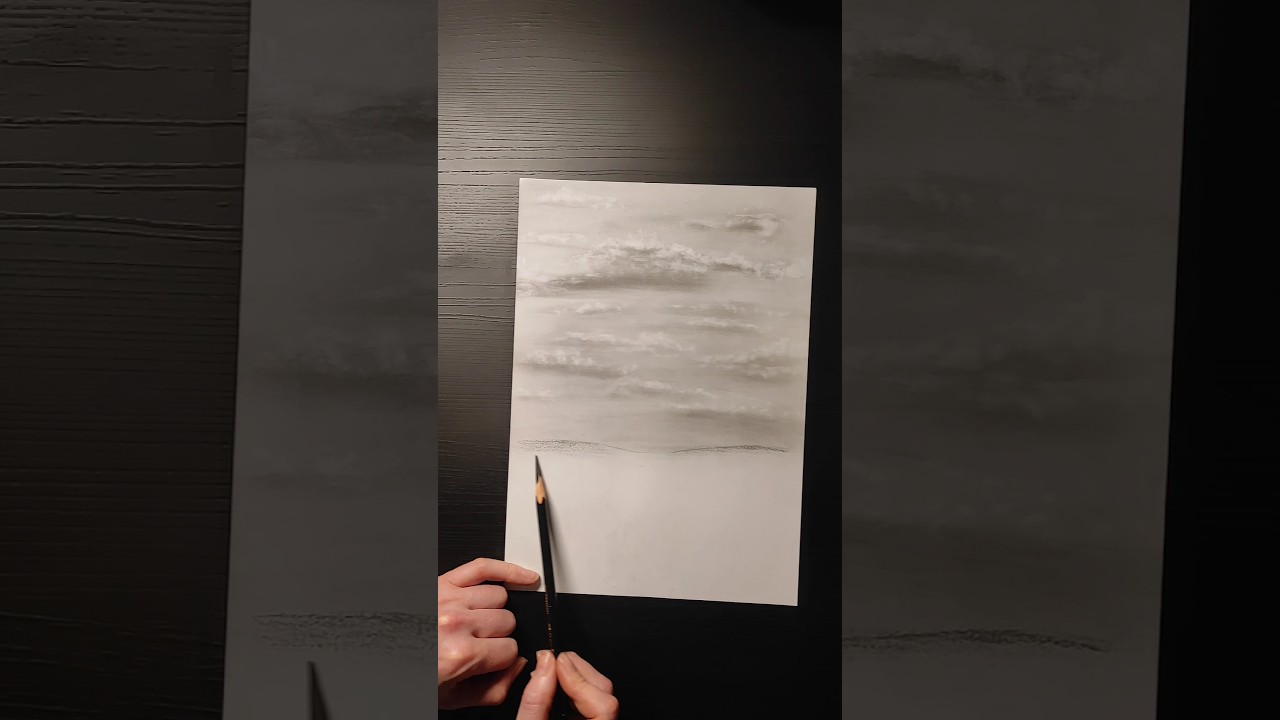 Charcoal Tree Drawing - Peaceful Landscape Art | Relaxing Drawing Tutorial