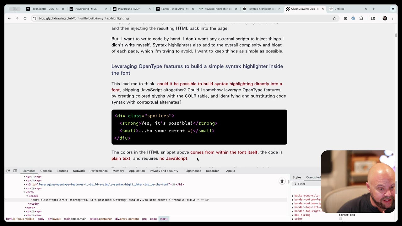 First Poke at CSS Custom Highlight API