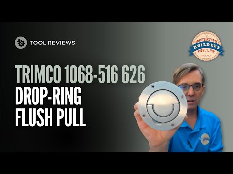 Trimco 1068-516 626 Drop-Ring Flush Pull | Surface Mount, Satin Chrome, 5/16" Spindle