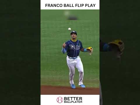 Wander Franco Ball Flip Play Tampa Bay Rays Baseball