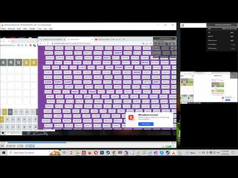 Wordle challenge. Scrabble word finder cheat and me take on the AI by some guy.