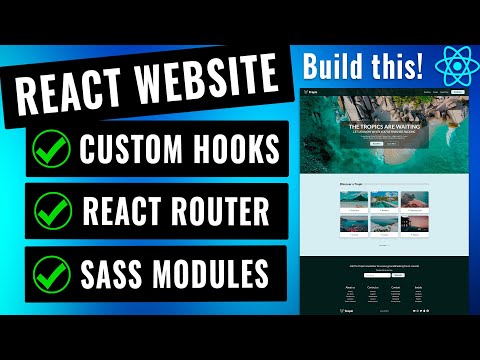 React Website using Custom Hooks, React Router, and SCSS Modules - Beginner Project Fully Responsive