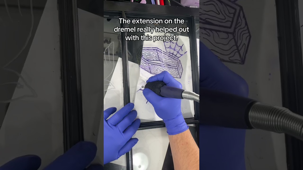 Tattooing an old barn window🪟#diy #etching #tattoo #tattooflash